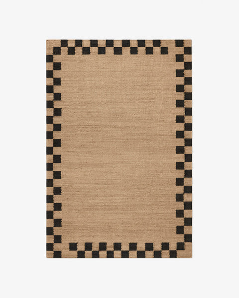 Hand loom , Hand Tufted Jute Border – Black Rug – indian oriental rugs